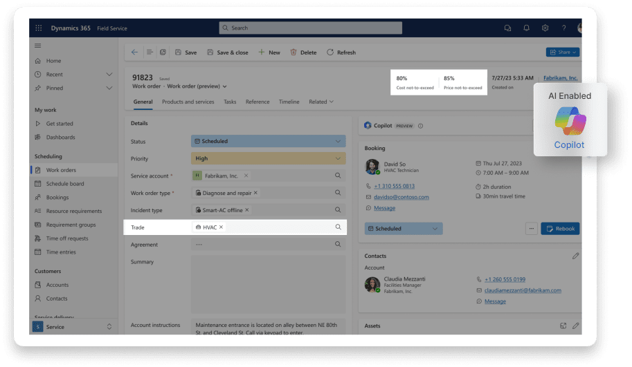 Microsoft Dynamics 365 Field Service: AI-Enabled Service Tool